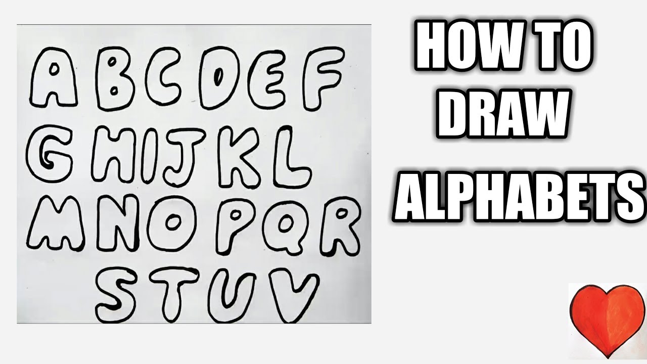 how to draw and colour alphabet - YouTube