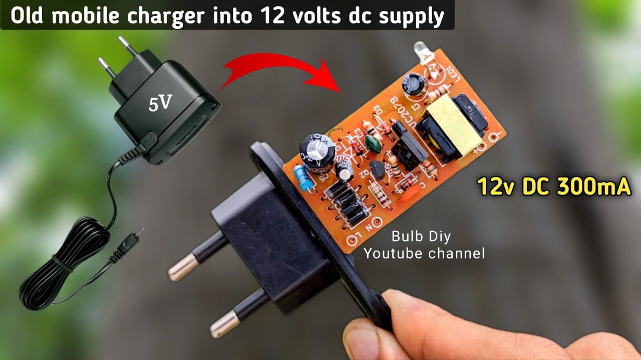 How to turn 5v adapter to 12v power supply | How to make 12v power ...
