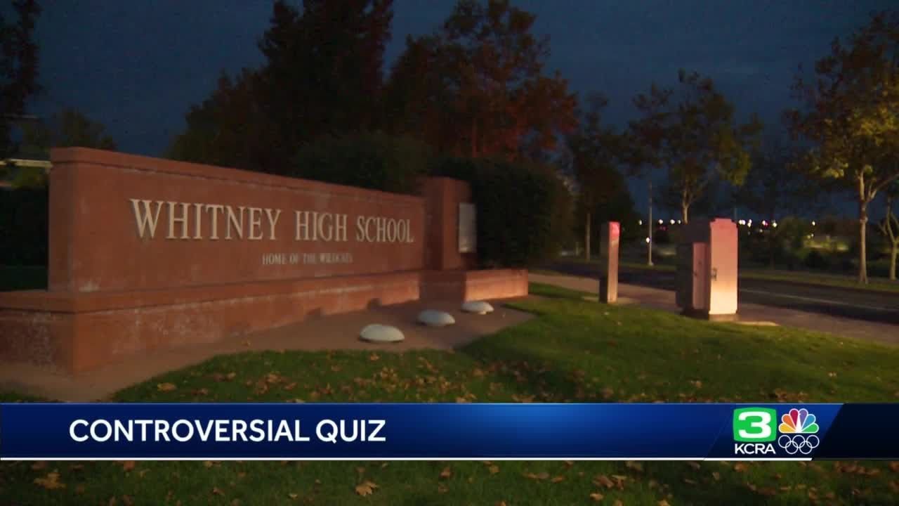 Parents raise concerns over Whitney High School controversial quiz ...