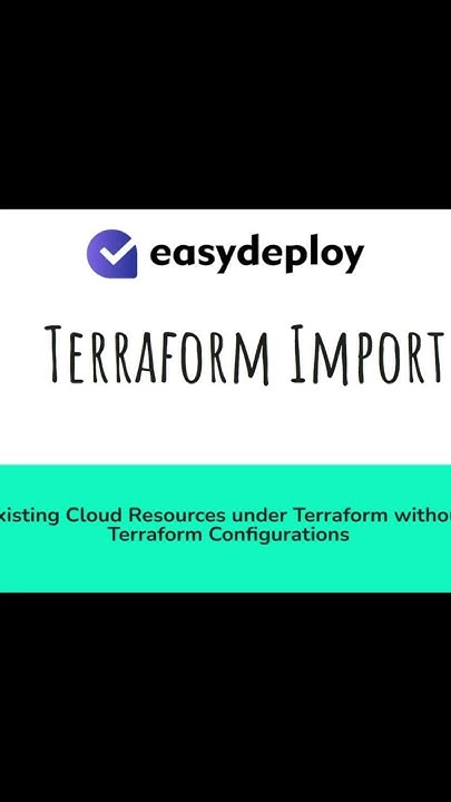 Import your existing cloud resources in terraform code easily #aws #terraform #terraformimport ...