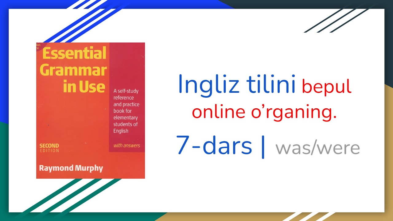 Ingliz tili darslari | 7 - dars | was/were - YouTube