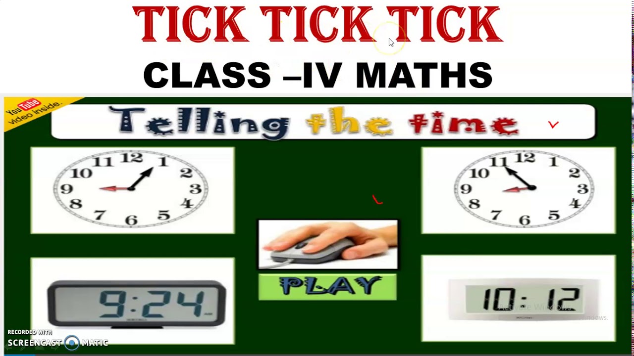 CLASS 4 ! MATHS ! TICK! TICK! TICK! PART - 1 - YouTube