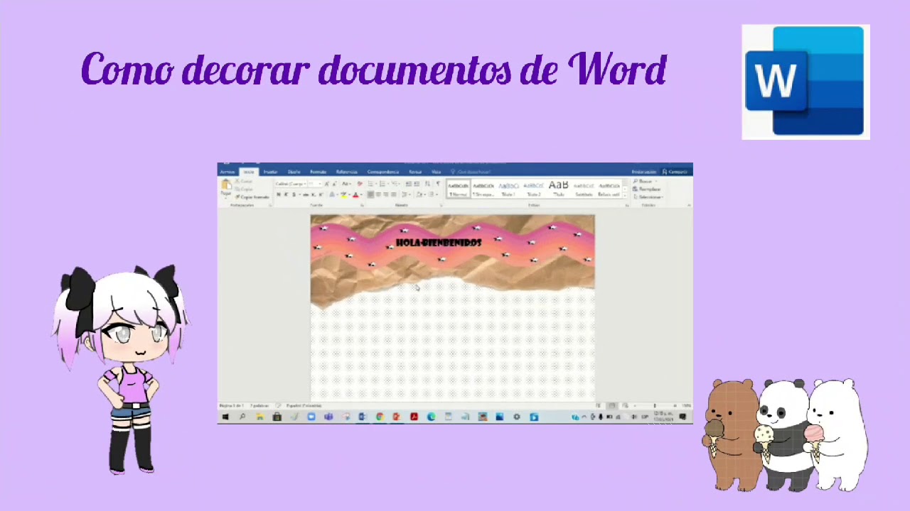 como decorar tus documentos de Word ♡💖 - YouTube