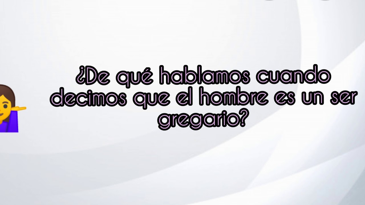 El hombre como ser gregario - YouTube