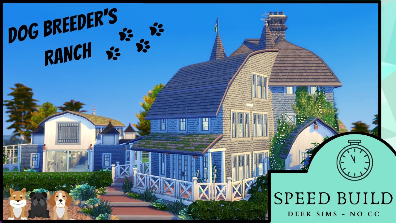 Dog Breeder's Perfect Home [No CC] | Sims 4 Speed Build | DeeK Sims ...