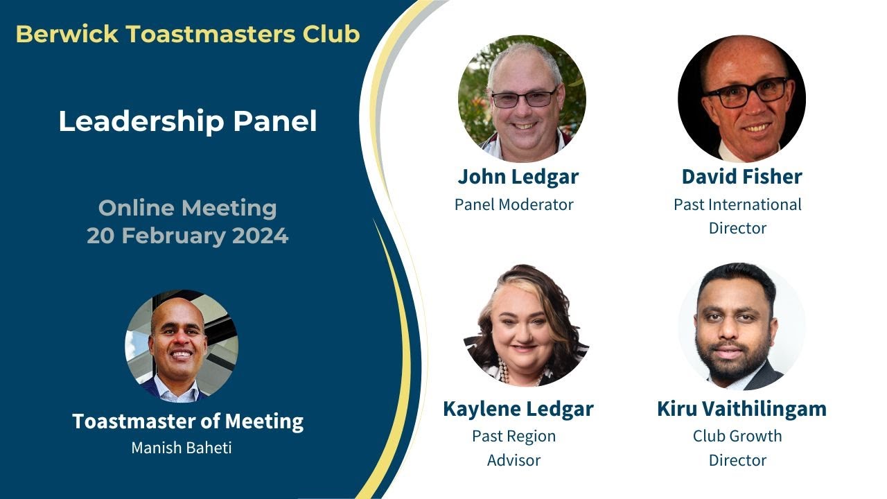 Toastmasters Leadership Panel - YouTube