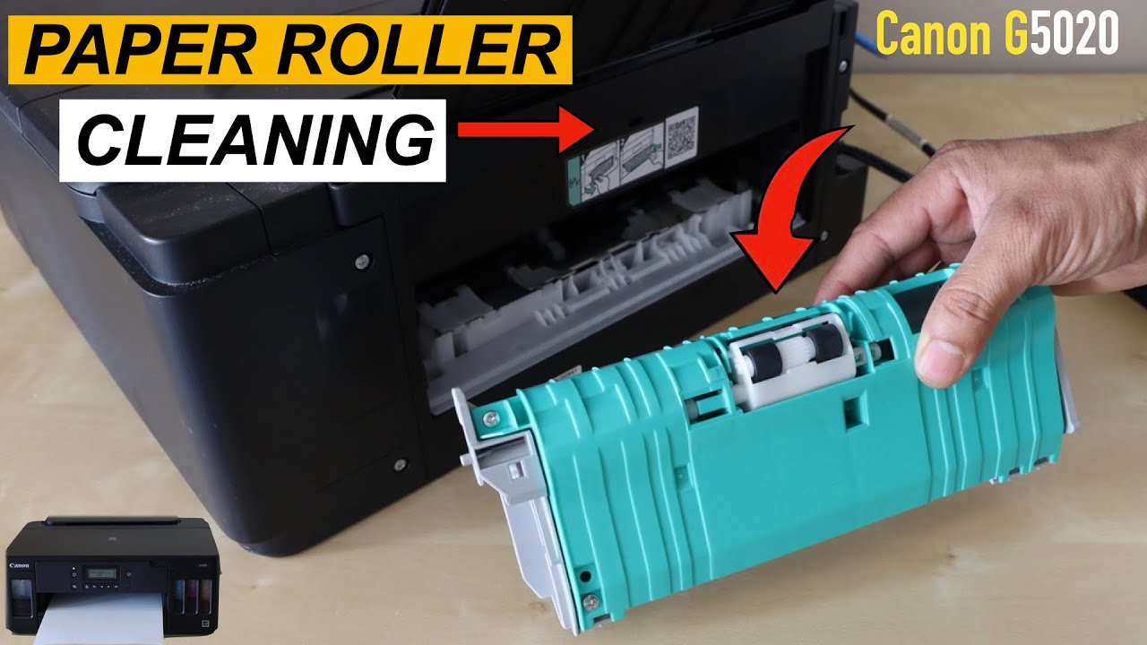 Canon Pixma G5020 Paper Roller Cleaning - Fix Paper Jam !! - YouTube