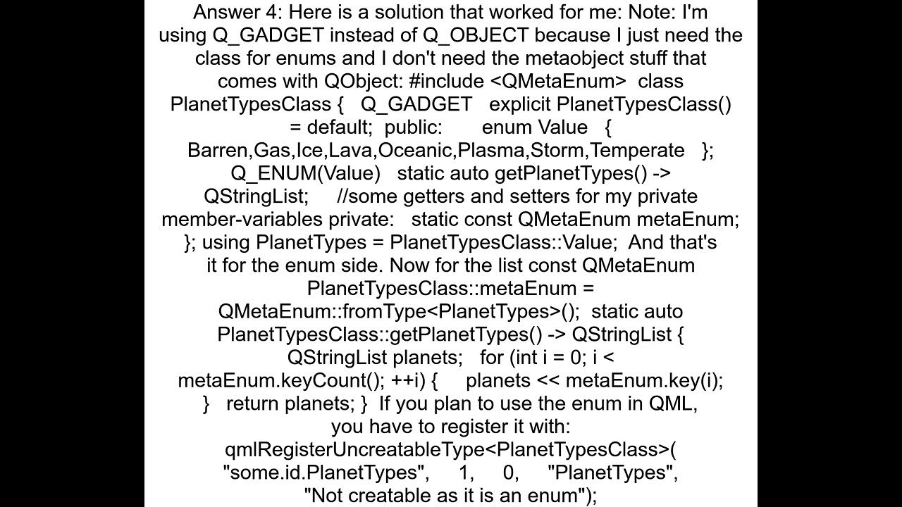 Converting enum into String using QMetaEnum - YouTube