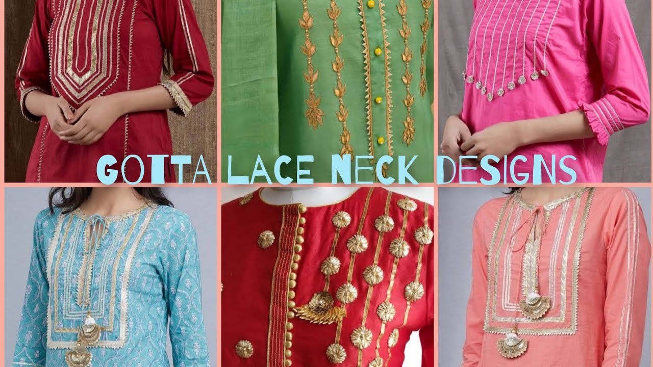 Gotta lace neck designs ideas by fashion zone dresses with gotta lace ...