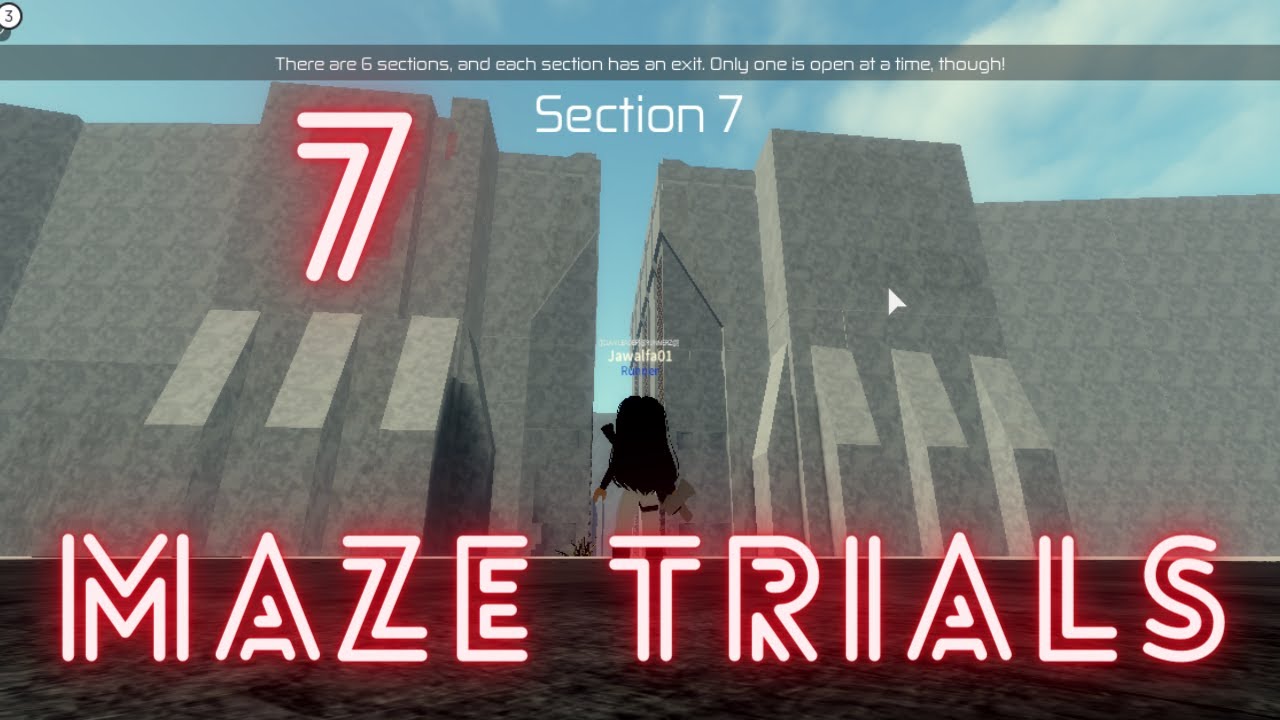 Escape to section 7 in Maze Trials games at Roblox! - YouTube