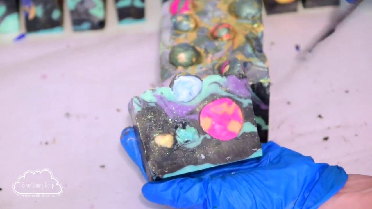 "Planetary" - Making A Galaxy Cold Process Soap - YouTube