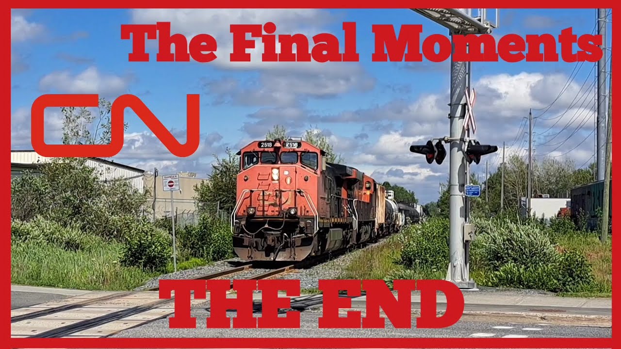 Final Chasing Of C44-9WL Leader CN 2518 While on Sudbury Local Train ...