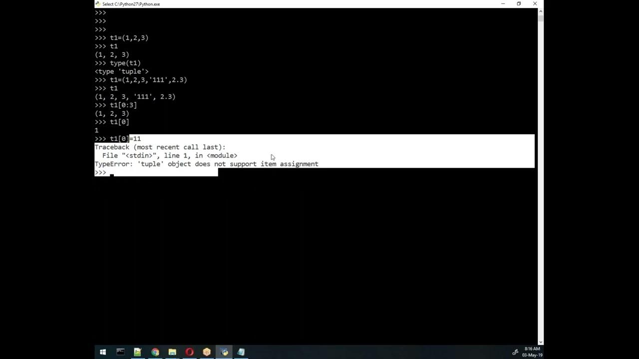 Collections Tuples, Set | python class room training 6 - YouTube