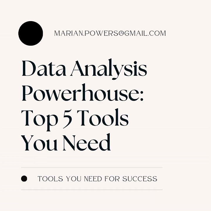 Data Analysis Powerhouse: Top 5 Tools You Need! - YouTube