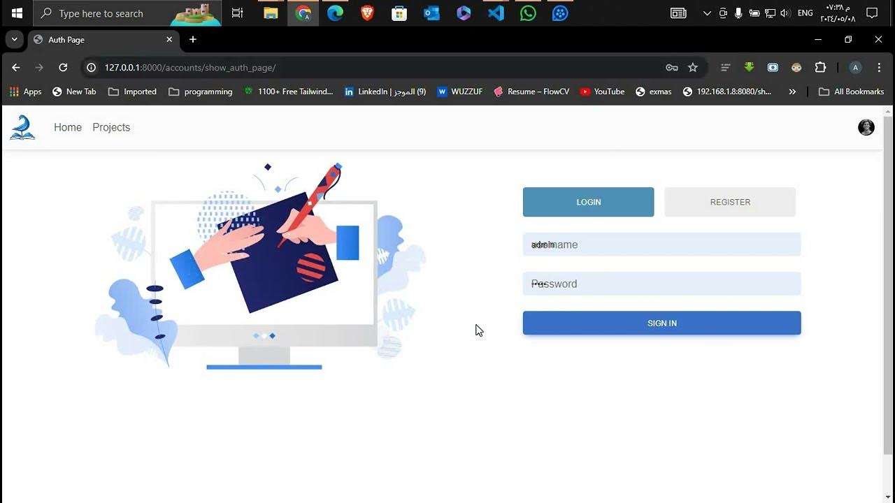 django 21 Arabic عربى authentication part 3 logout - YouTube