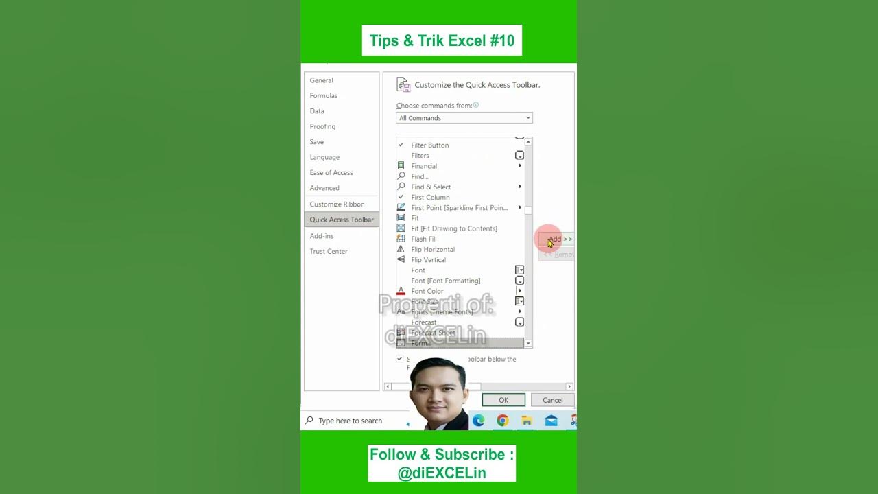 Cara Memunculkan Menu Form Di Excel Diexcelin Shorts Tutorialexcel Tipsexcel Belajarexcel