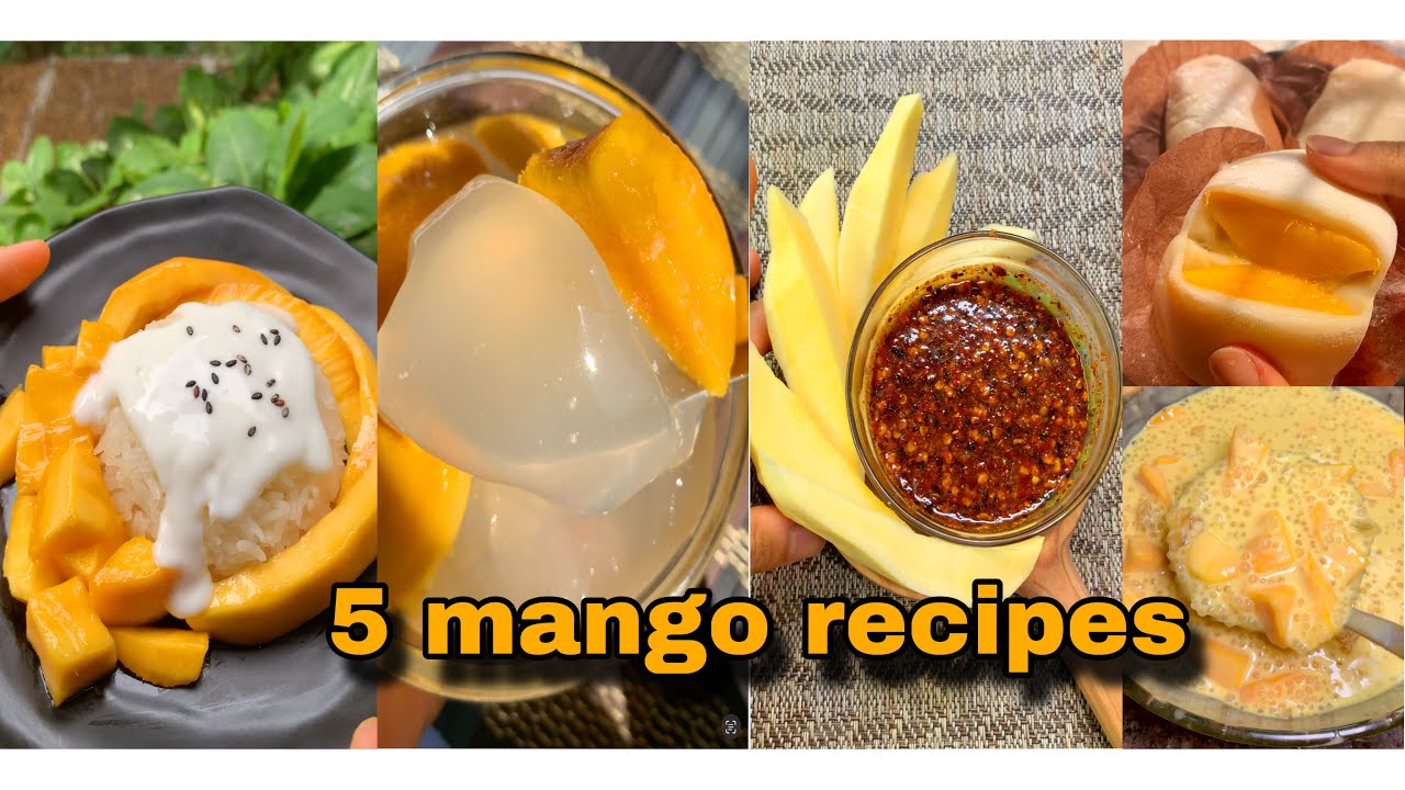 သရက်သီးနဲ့ လုပ်လို့ရတဲ့ မုန့်လုပ်နည်းအမျိူးမျိူး 5 Easy Recipes Using Mango Youtube