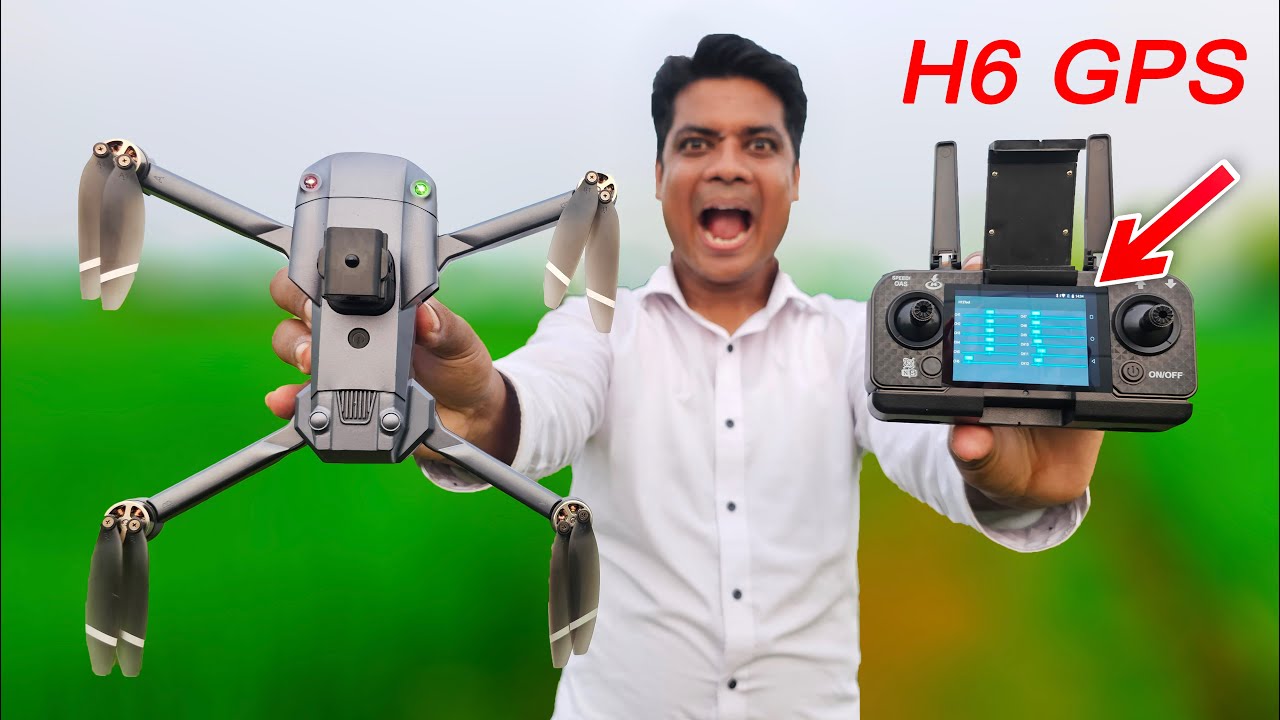 H6 GPS Drone 4k Profesional HD Dual Camera 360° Obstacle Avoidance 5G WIFI Brushless RC Drone ...