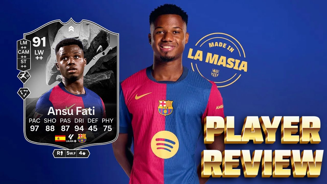 ¡EL AVE FENIX! -REVIEW ANSU FATI 91 SBC SHOWDOWN EAFC 25 - YouTube