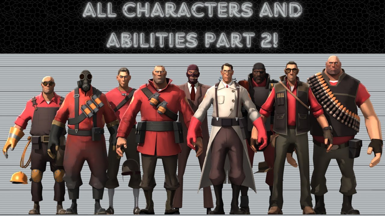 All Characters and abilities in TF2 Part 2! - YouTube