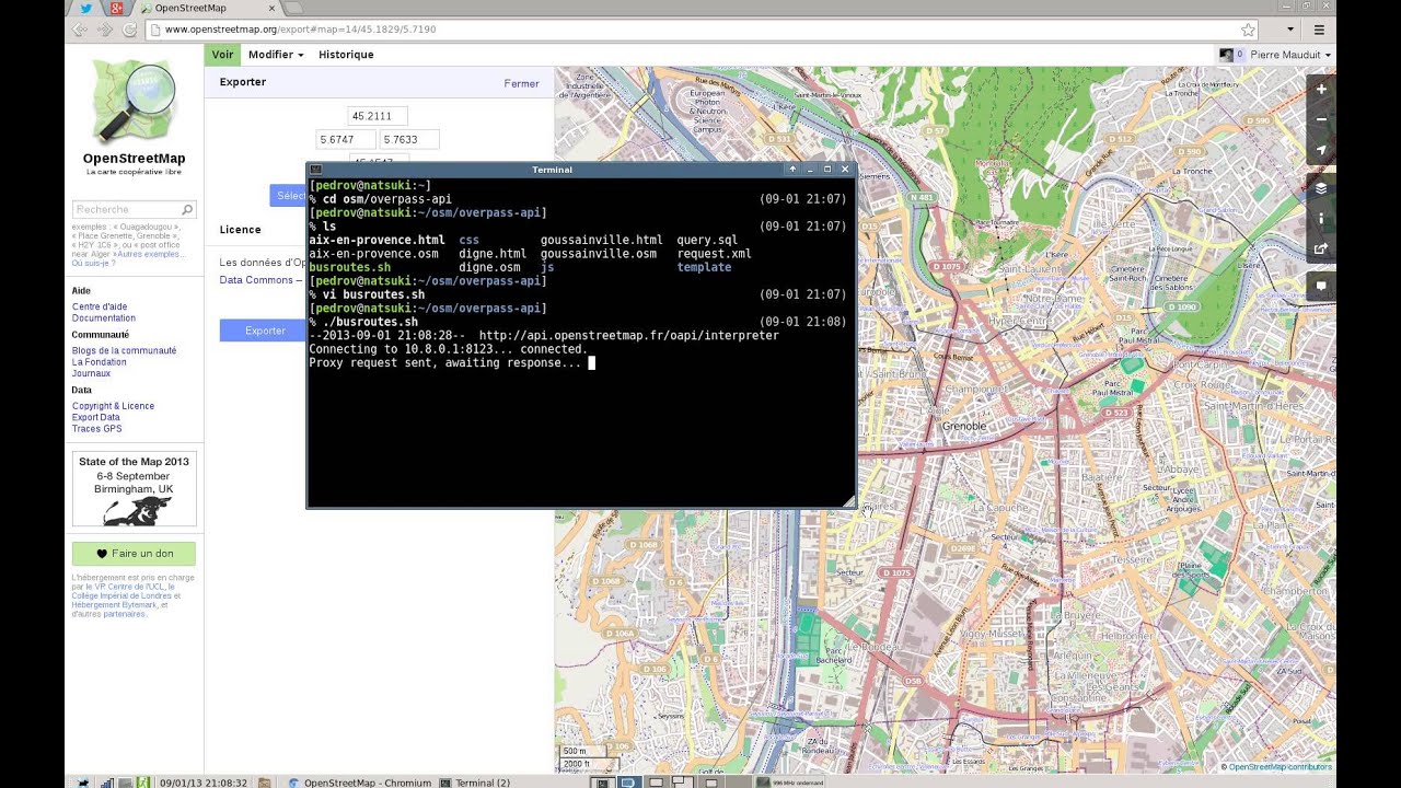 quick n' dirty OpenStreetMap bus route generator - YouTube