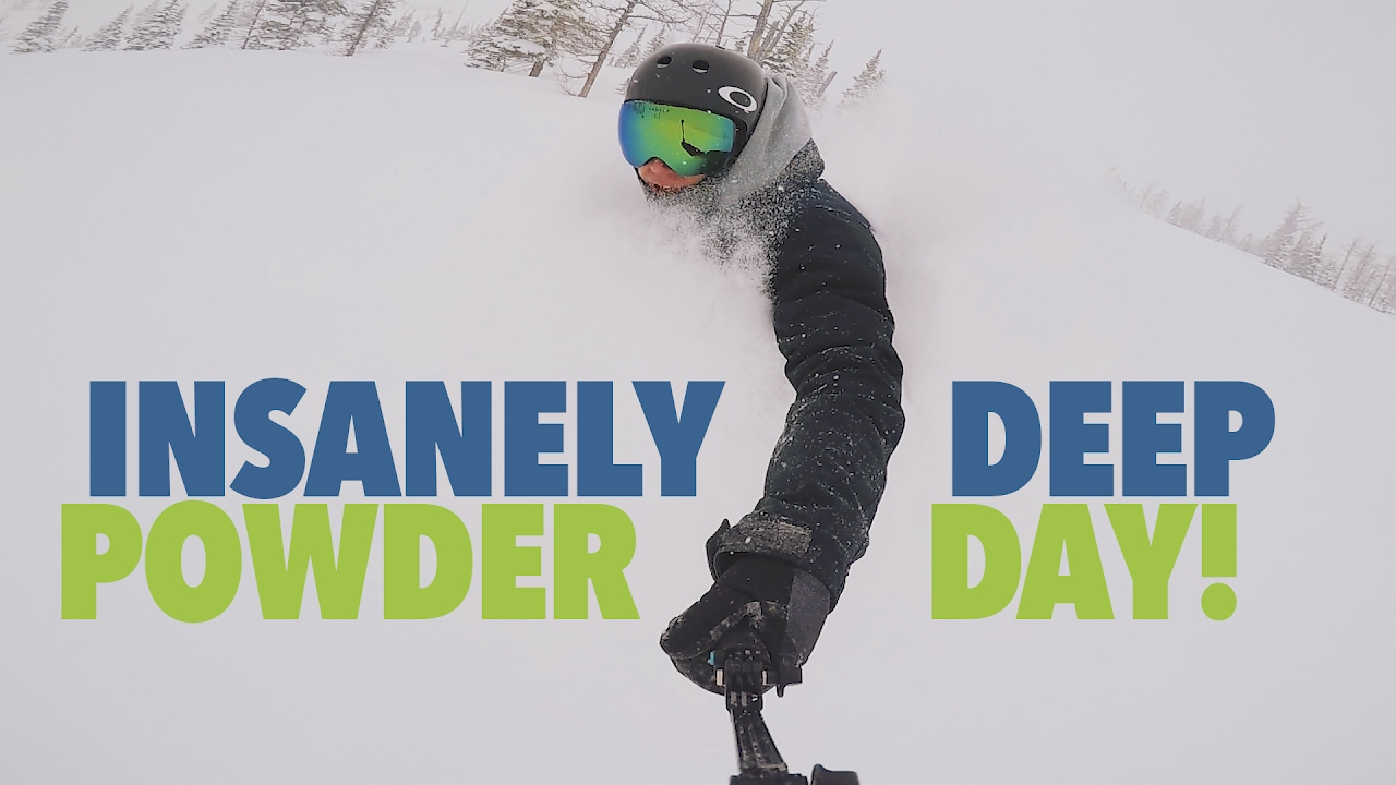 INSANELY DEEP POWDER DAY at Castle Mountain! - YouTube
