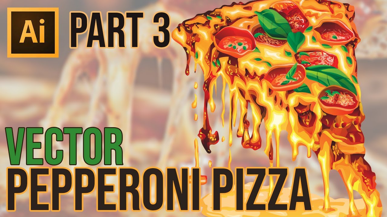 Adobe Illustrator Tutorial | How to Draw Pepperoni Pizza Vector Part 3 ...