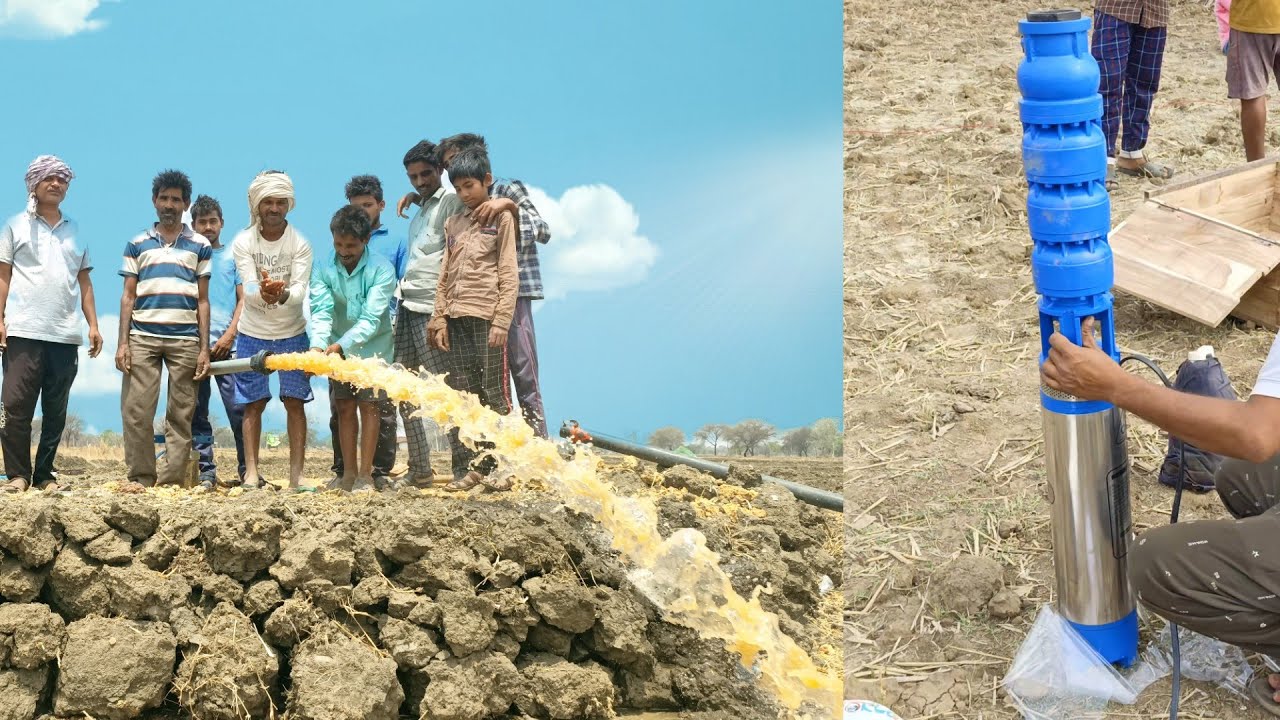 Borewell Drilling - Borewell motor installation and fitting video | 10 ...