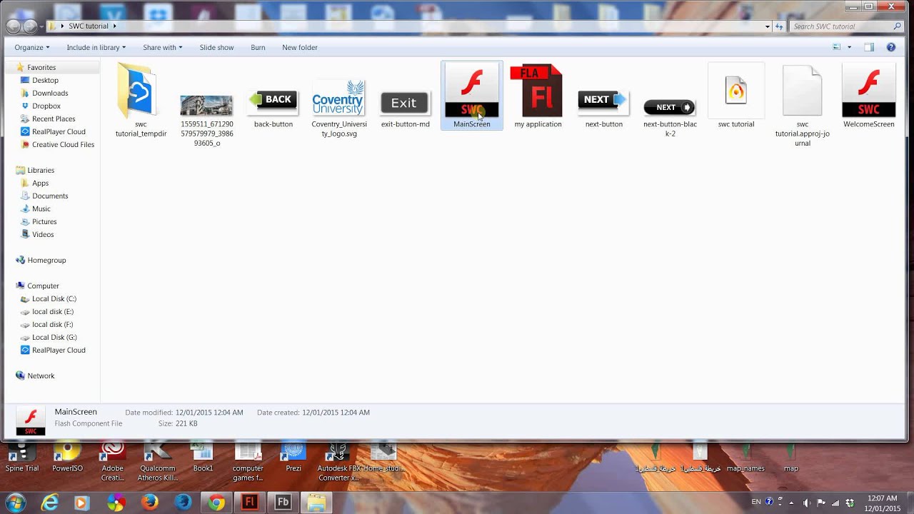 Exporting SWC From Flash Pro to Flash Builder - YouTube