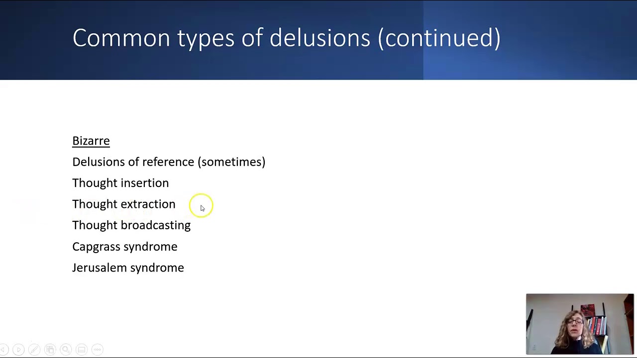 Schizophrenia Part 3 Bizarre delusions negative and positive symptoms ...