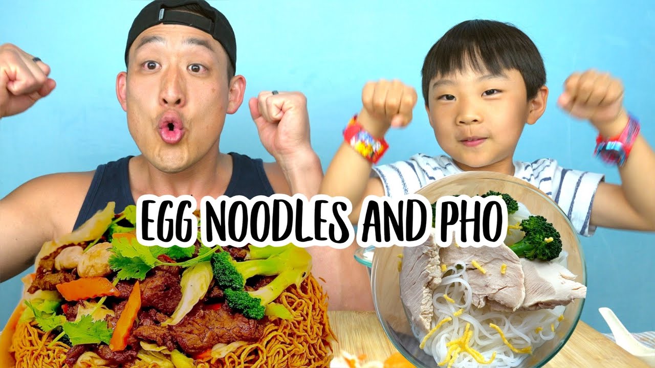 Pho + Crispy Noodles + Spring Rolls + Egg Rolls Mukbang! - YouTube