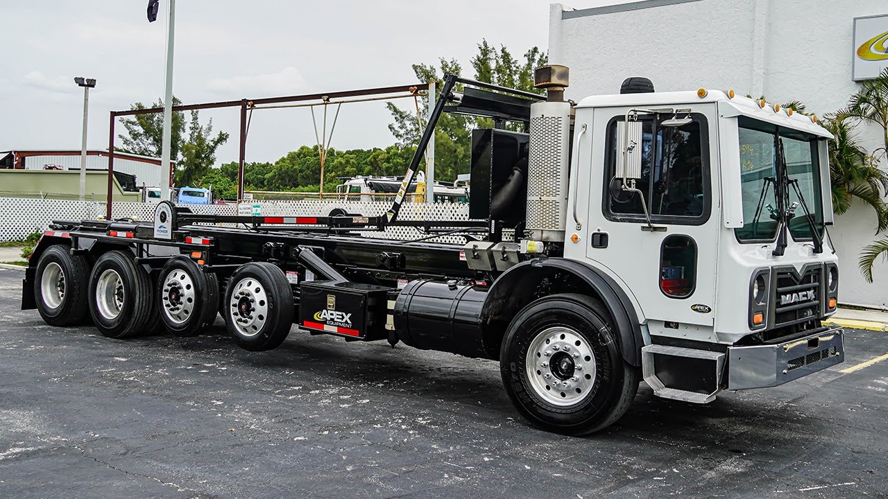Mack MRU613 Roll Off Truck w/ Automatic Allison FOR SALE - YouTube