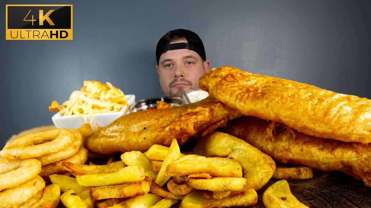 ASMR FISH AND CHIPS MUKBANG | DAVE KAY ASMR - YouTube