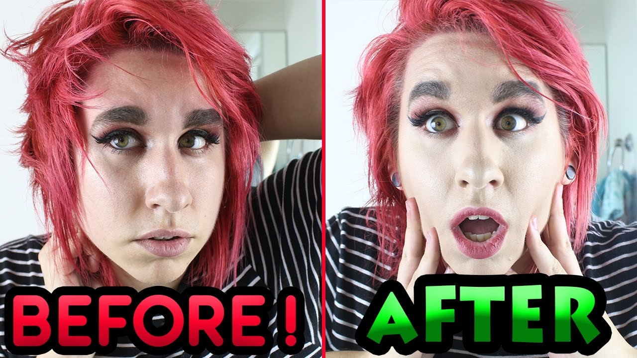 MAKE UP TUTORIAL FROM EMO TO DRAG QUEEN FRIEND TAG! PART 2 - YouTube