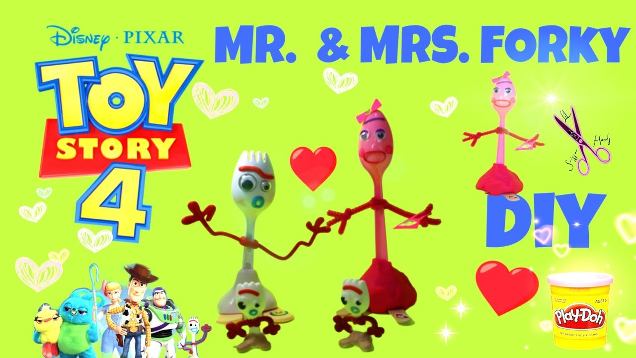 TOY STORY 4 HOW TO MAKE FORKY AND MRS. FORKY - YouTube