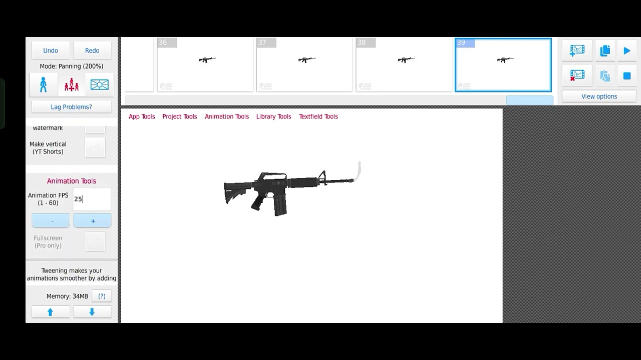 gun animation test - YouTube