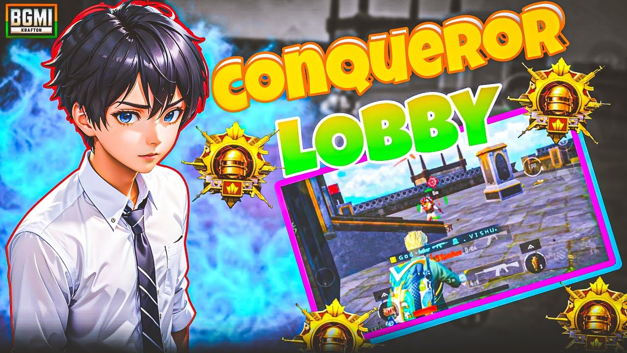 CONQUEROR LOBBY BGMI GAME PLAY - YouTube