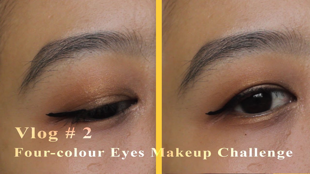 Vlog #2: Eyes make up | Four colour challenge - YouTube