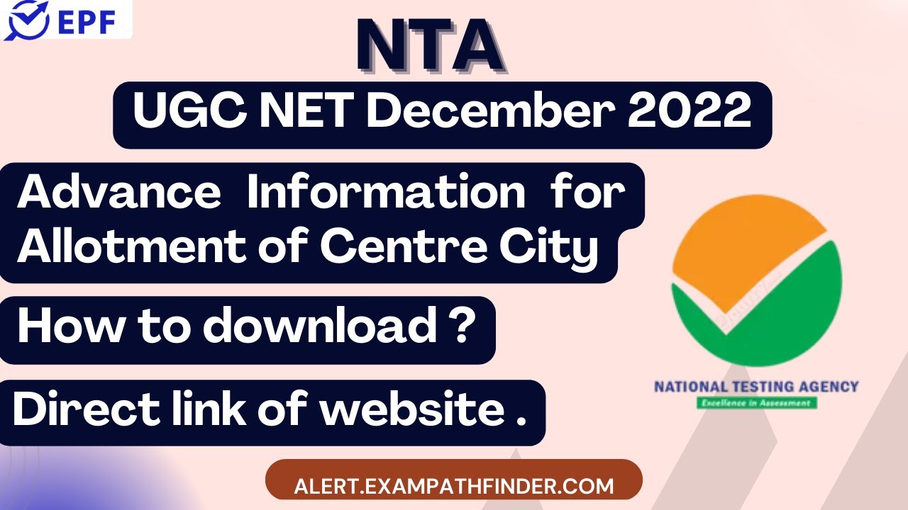 NTA UGC NET December 2022 || Advance Information for Allotment of ...