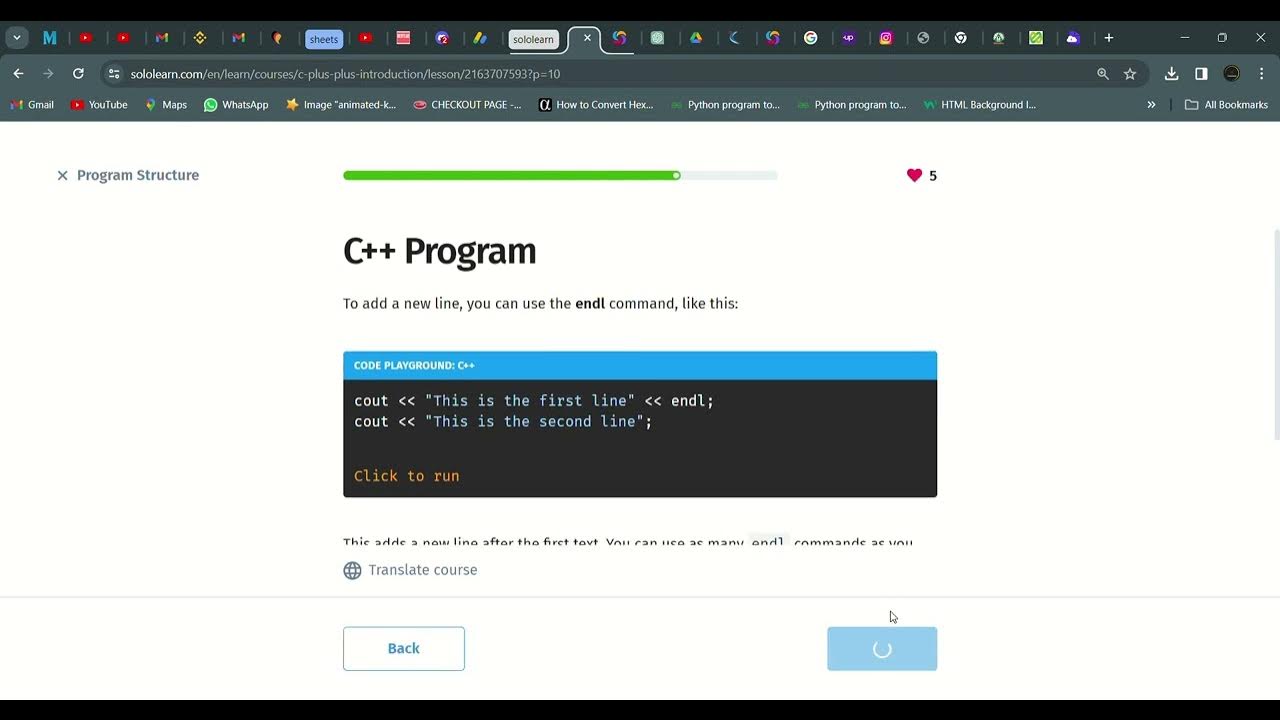 03 Program Structure Introduction To C Sololearn Youtube