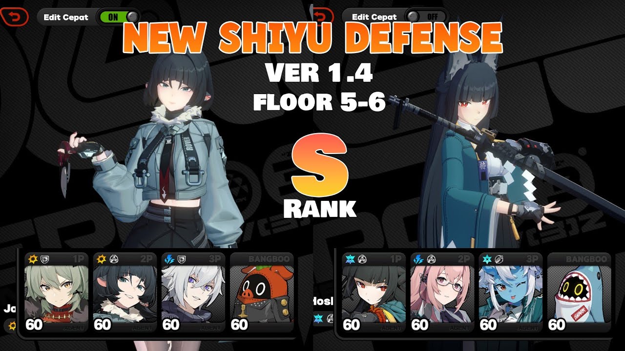 NEW Shiyu Defense 1.4 Floor 5-6 (S-Rank) Jane Doe M0S1 & Miyabi M0S0 ...