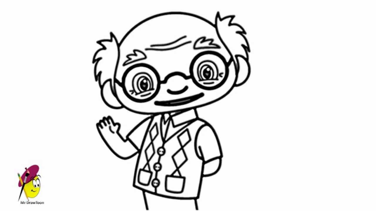 Grandpa - Nihao Kai Lan - How to draw Nihao Kai lan Grandpa - YouTube