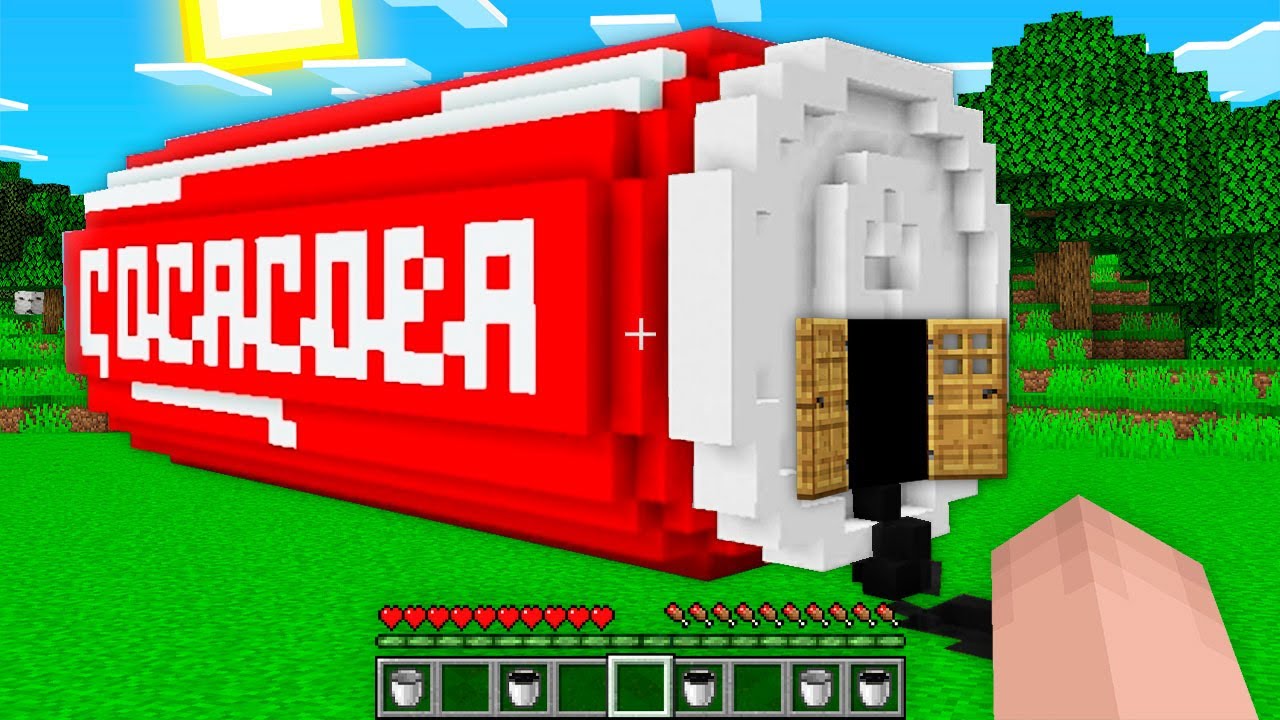 HOW NOOB BUILD BASE INSIDE GIANT COCA COLA CAN!? Minecraft NOOB vs PRO ...