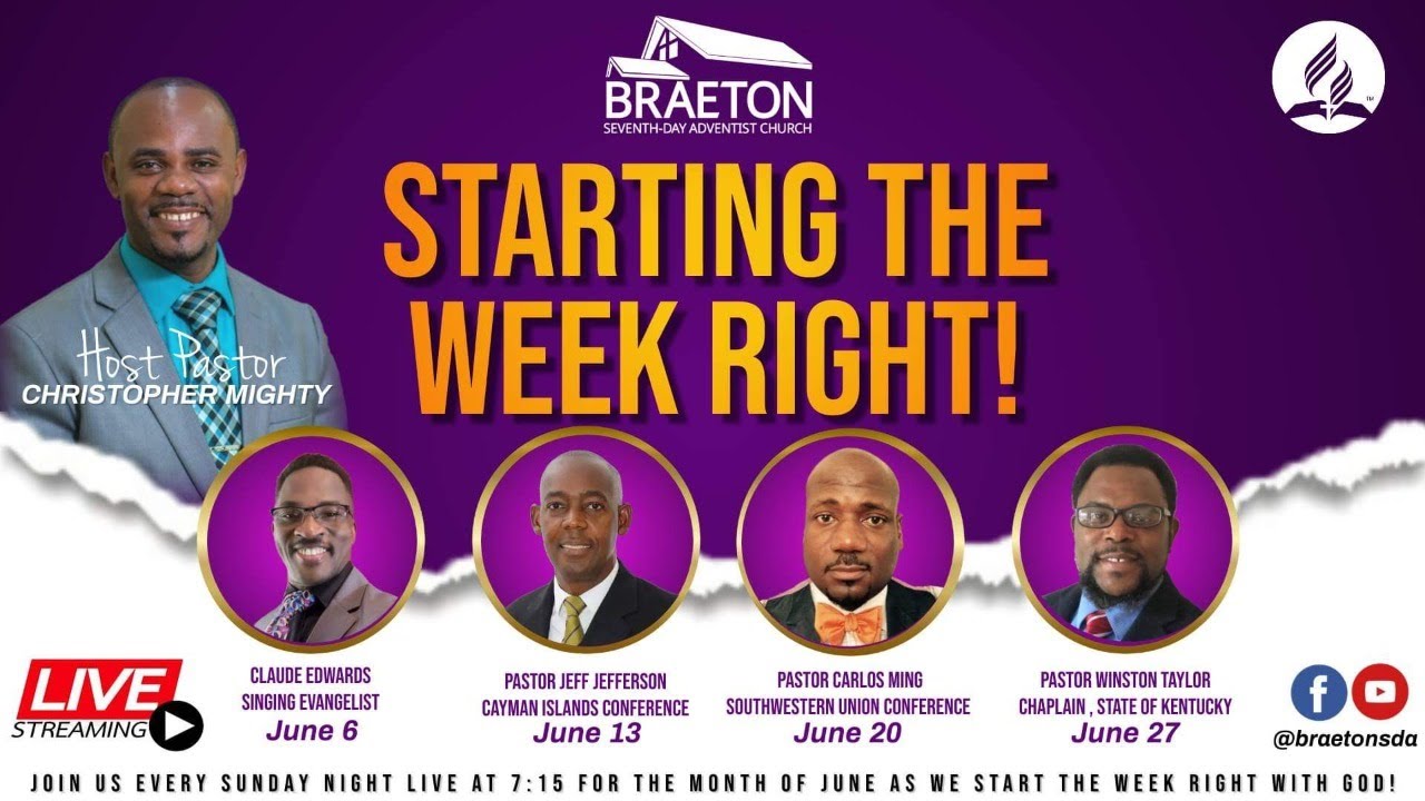 STARTING THE WEEK RIGHT || Singing Evangelist Claude Edwards || Sunday ...