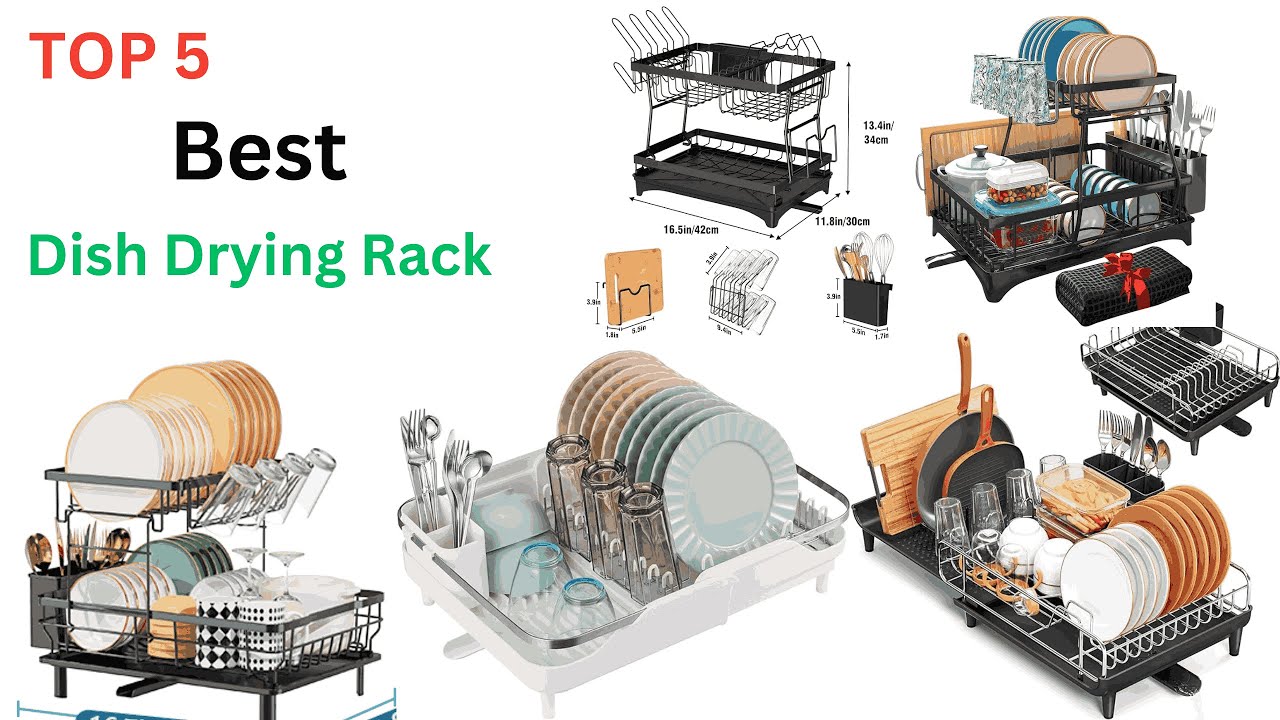 Top 5 Best Dish Drying Rack 2 Tier Large Dish Rack for Kitchen? - YouTube