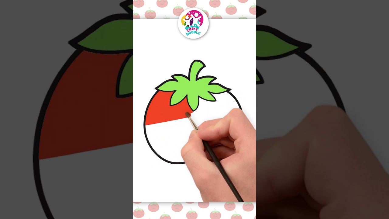 Kamatis Drawing For Kids