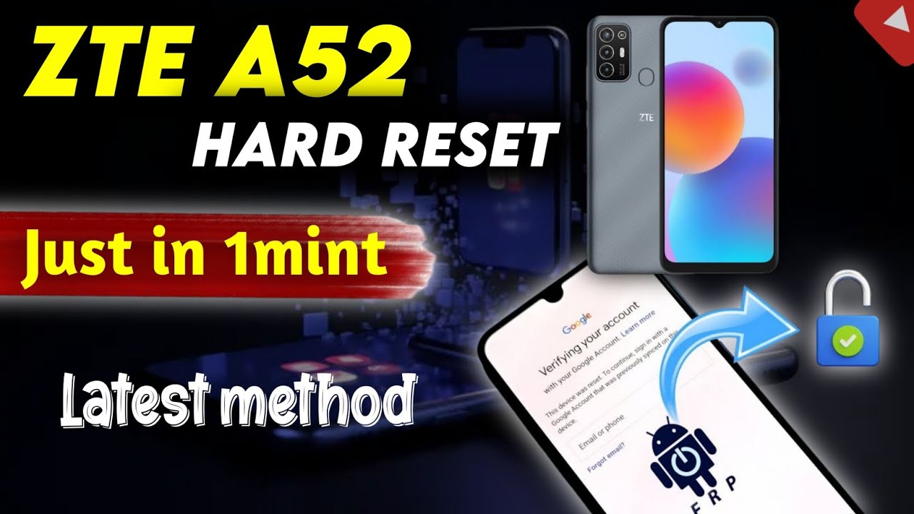 Zte A52 Hard reset || Zte A52 lock screen Remove || Zte remove screen ...