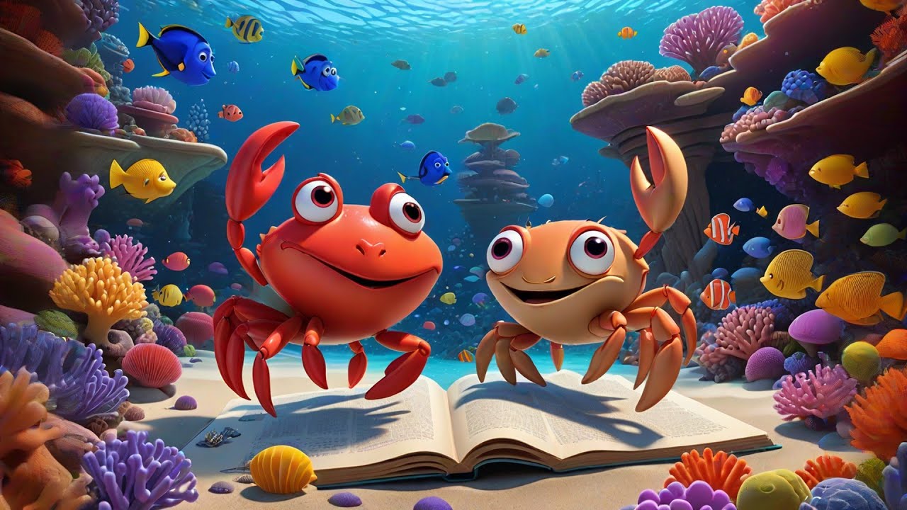 Three Little Crabs Learn to Read | Reading and Phonics Song for Kids ...