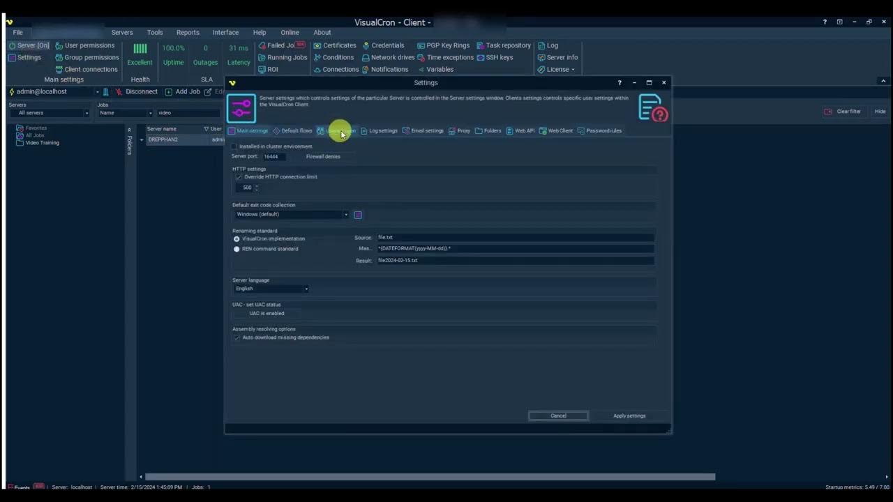 VisualCron How to Enabling Active Directory - YouTube