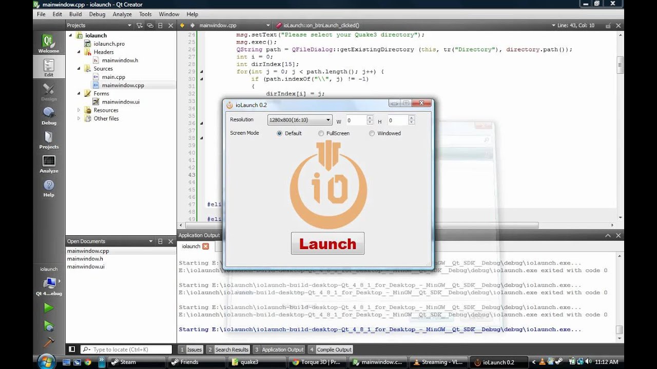 Launching ioquake3 with iolaunch under Windows - YouTube